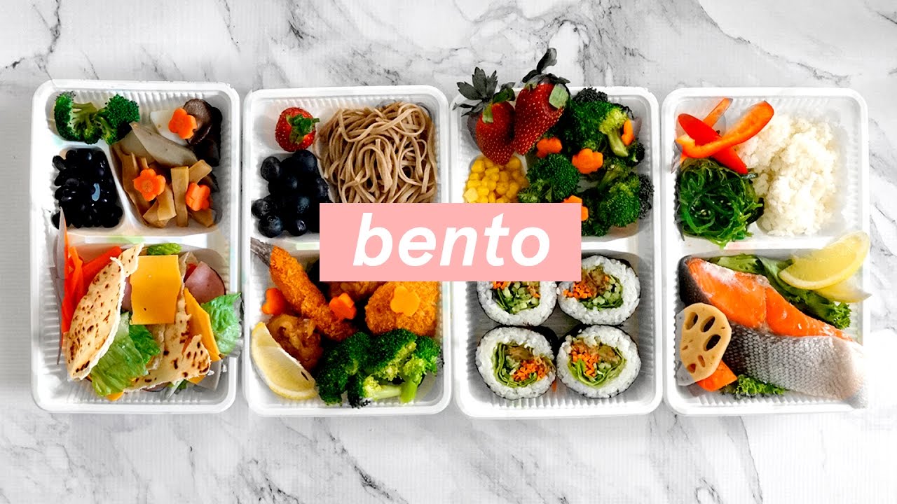 4 Ways - Healthy Japanese Bento Box Lunch Ideas! Meal Prep for the New ...