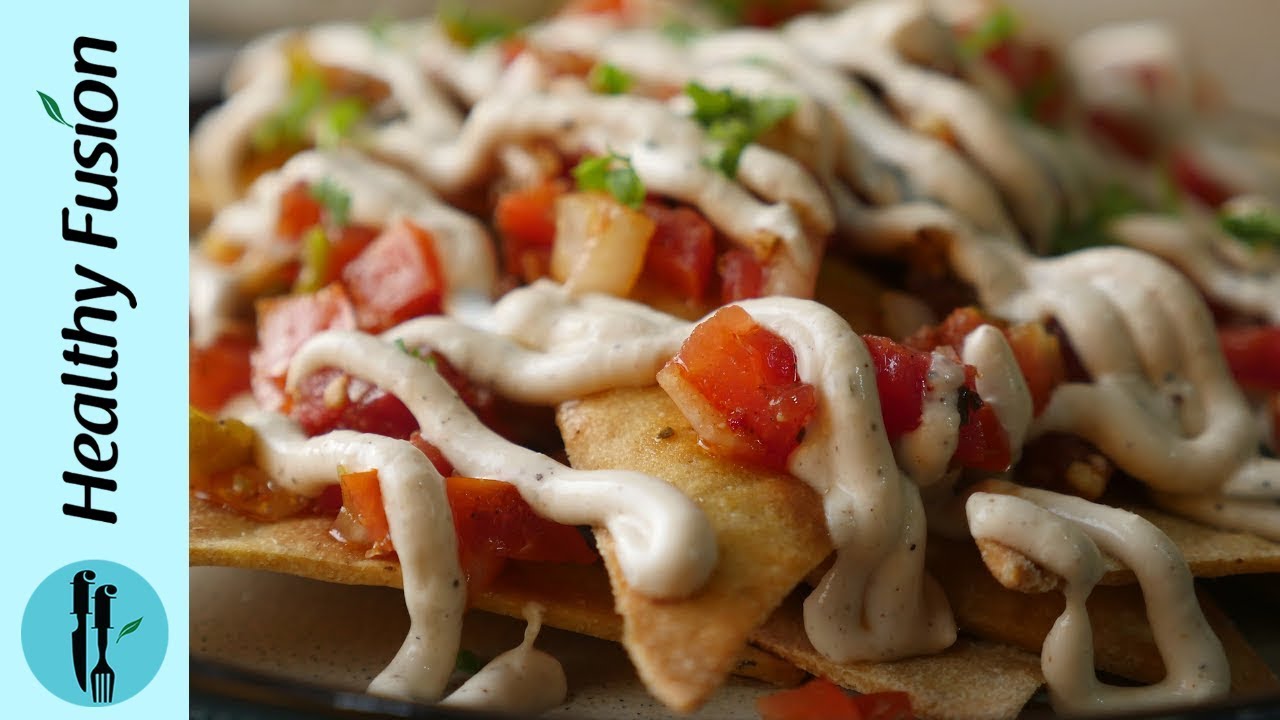 Healthy nachos with yogurt sauce recipe by Healthy Food Fusion - UCOOK ...