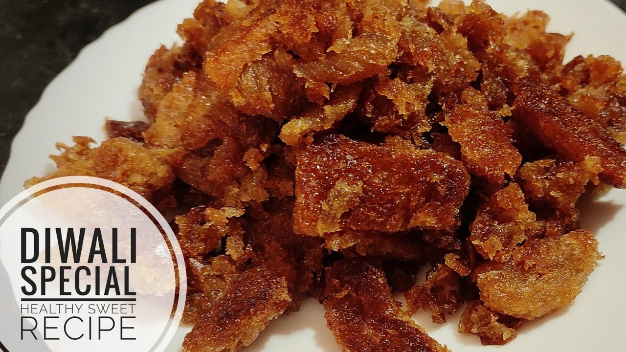 Healthy Diwali Sweet Recipe | Brown Bread Halwa With Jaggery | No Sugar ...