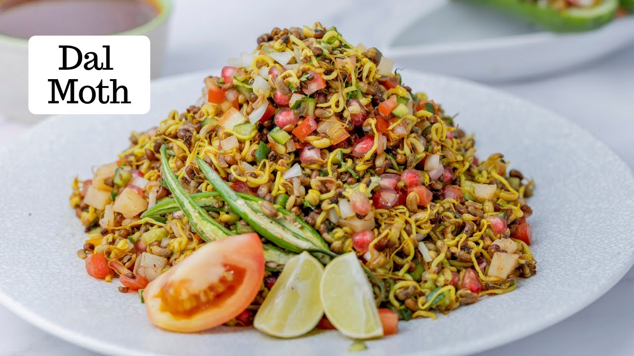 Dal Moth Chaat | Healthy Salad Recipe | Sprouted Moth chaat, Protein ...