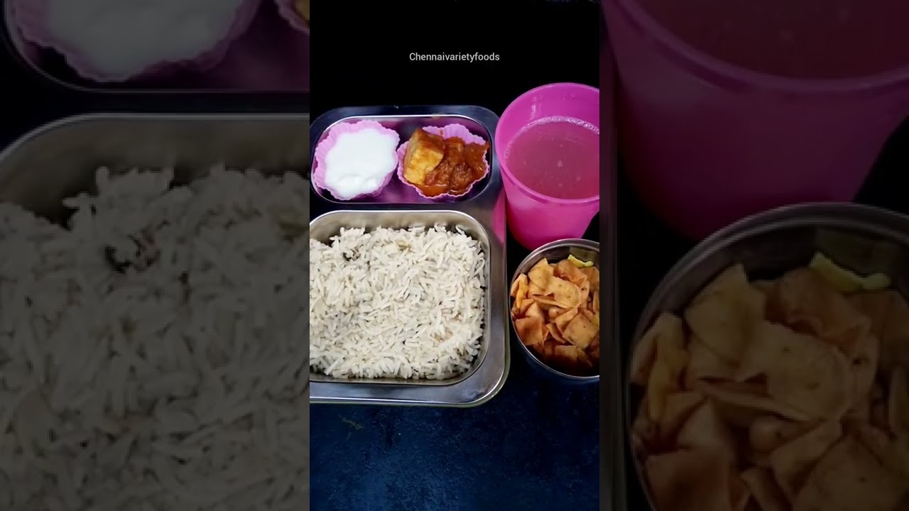 kids Lunch box | White kuska | paneer rajma gravy | healthy snacks ...