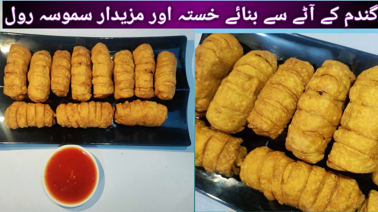 Wheat flour Samosa Roll Recipe | Aloo Samosa Roll | Potato Snacks ...